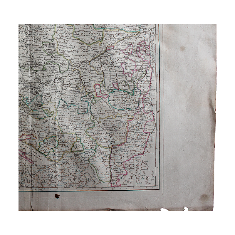 Map of the Circle of Swabia - Germany - by Robert De VAUGONDY - 18th ...