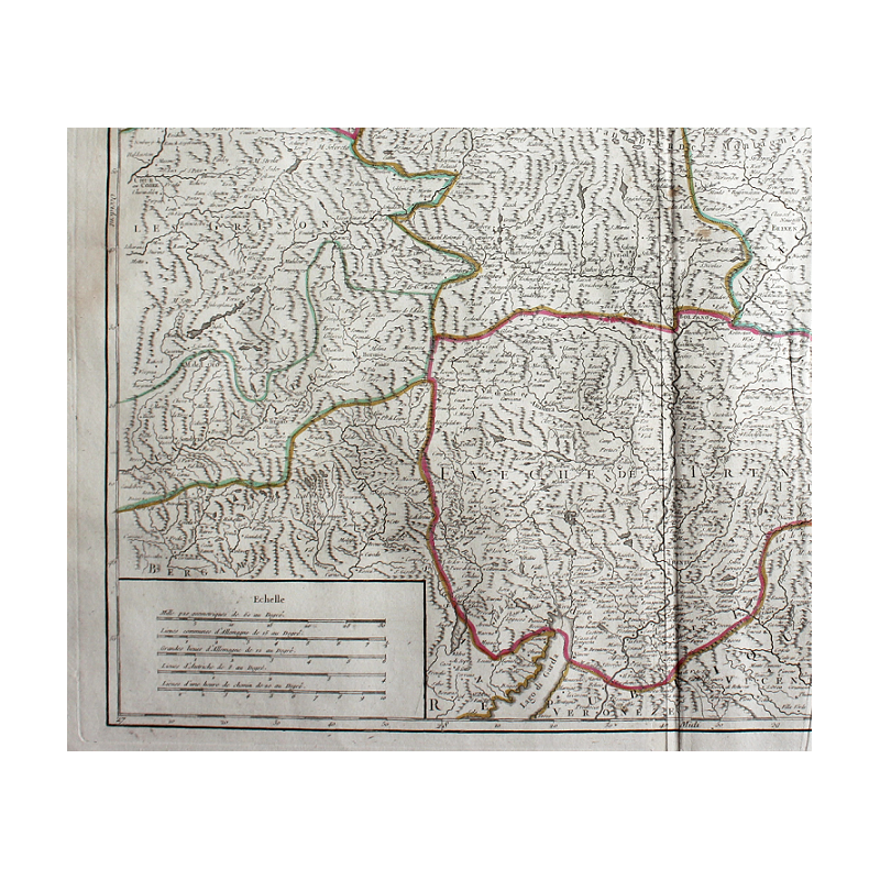 Mapa del Tirol - por Robert De VAUGONDY - siglo XVIII