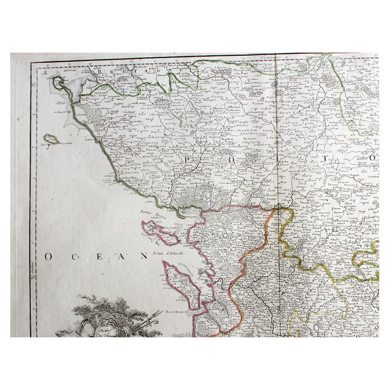 Carte du Poitou, Pays d'Aunis, Saintonge - par Robert De VAUGONDY ...
