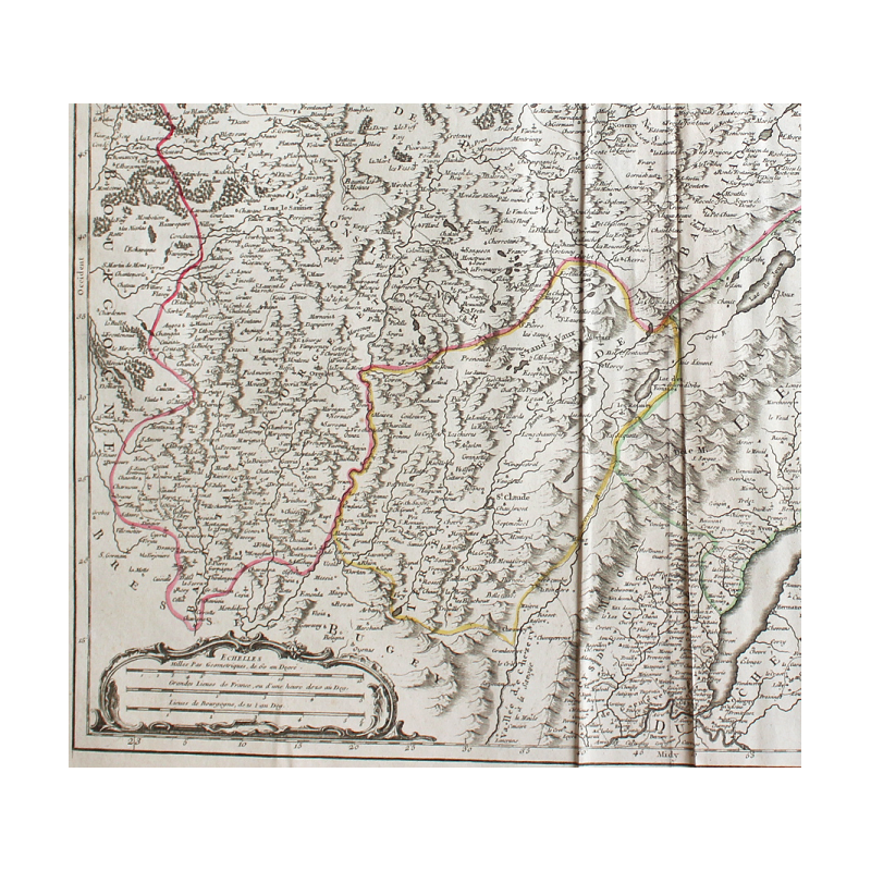 Mapa del condado de Borgoña o Franco Condado (parte sur) - por Robert ...