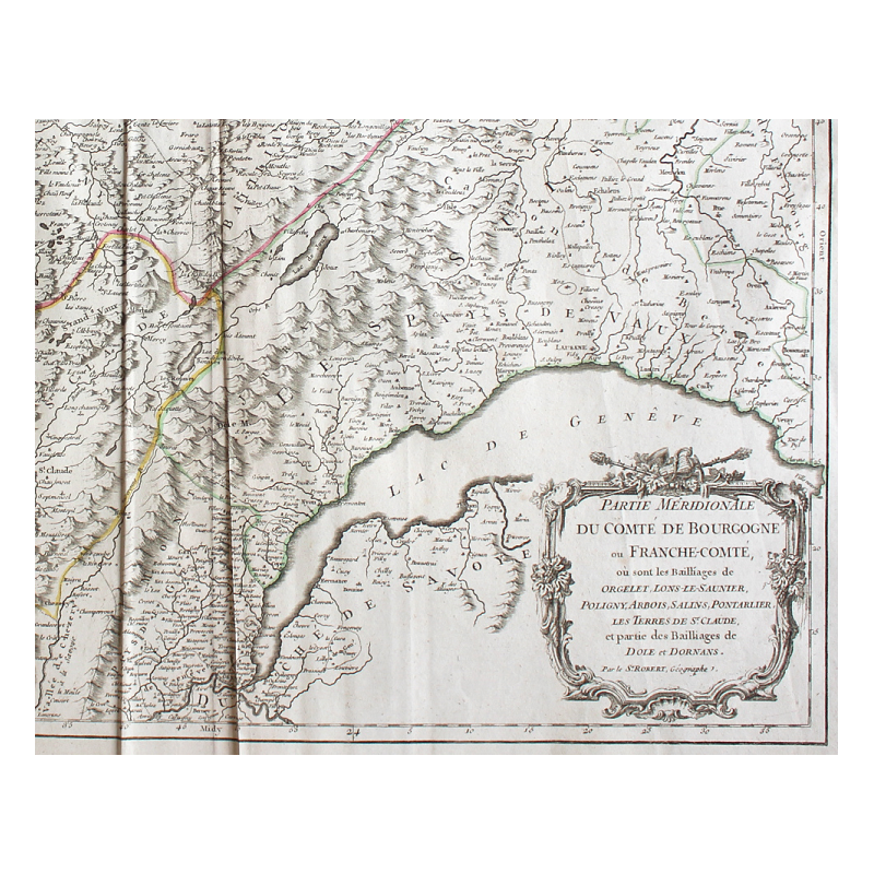 Mapa del condado de Borgoña o Franco Condado (parte sur) - por Robert ...