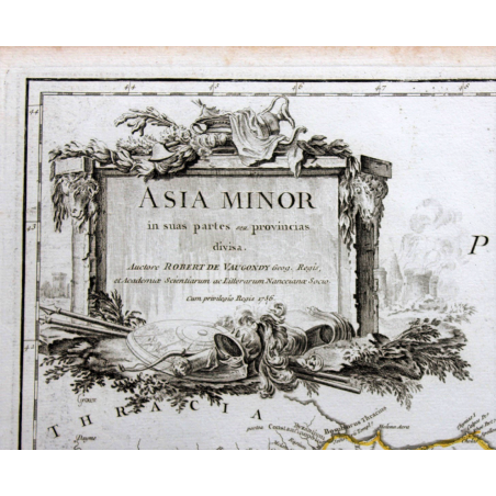 Mapa de Asia Menor - por Robert De VAUGONDY - Siglo XVIII