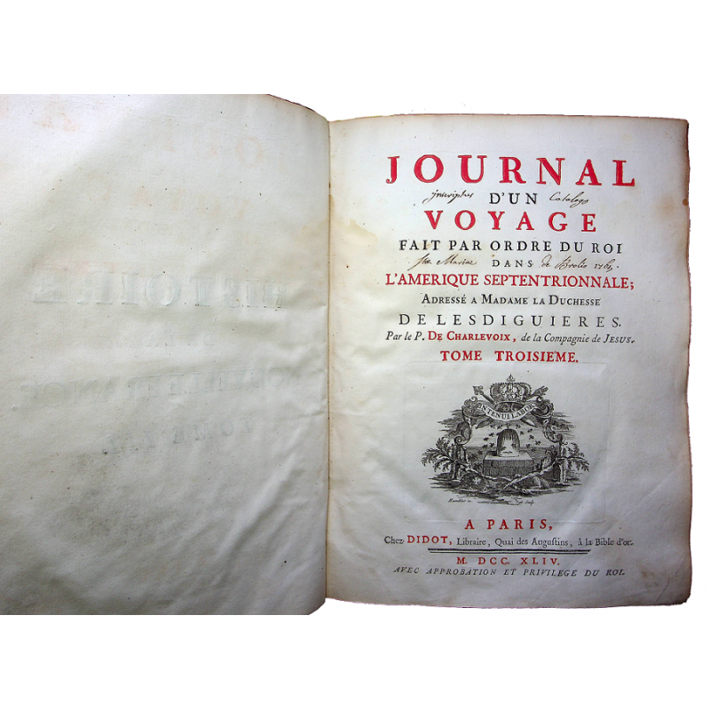 Histoire et description générale de la Nouvelle France - CHARLEVOIX - 1744